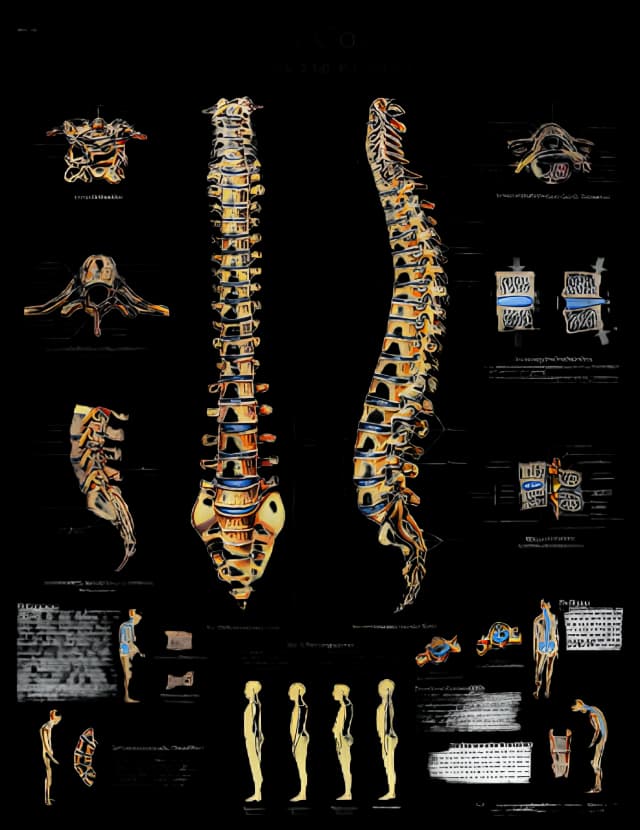 Anatomical Chart Spinal Column 20 X 20 Inch Laminated - USA MedPremium